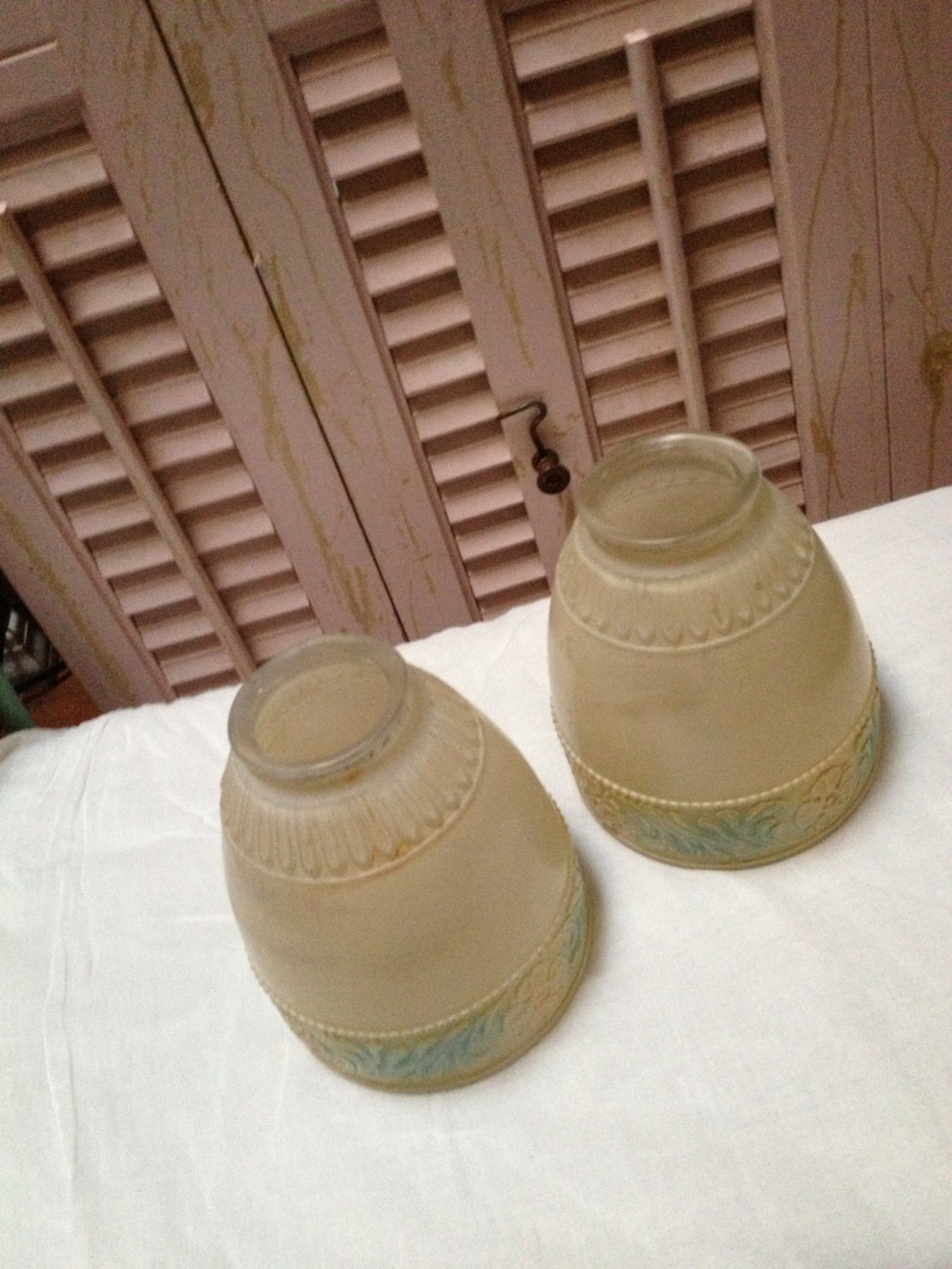 Lovely Glass 1930s Lamp Shades Beautiful Pastel Flowers - Etsy