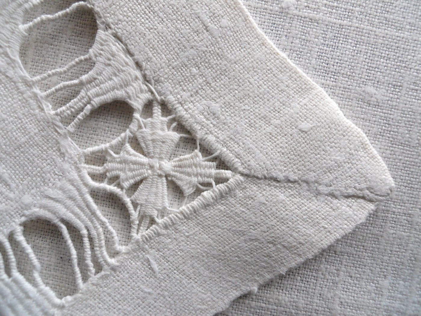 Vintage Drawn Thread Embroidery Cloth - Etsy
