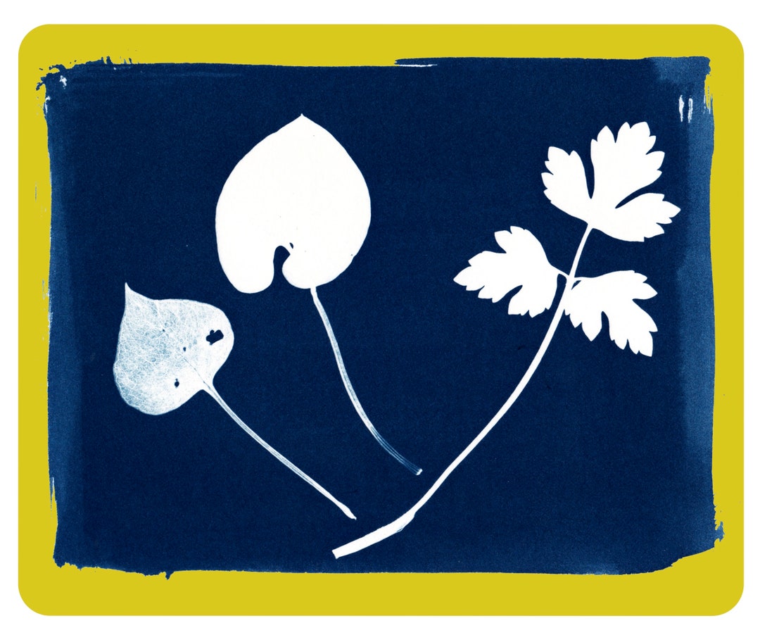 Print P030 Cyano Leaves / Horizontal (no Words) - Etsy