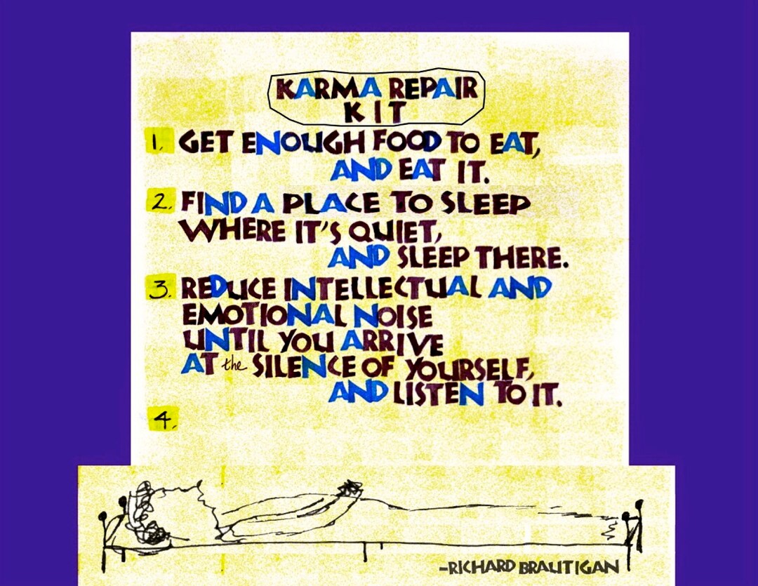 Card K001 Karma Repair Kit -- Richard Brautigan - Etsy