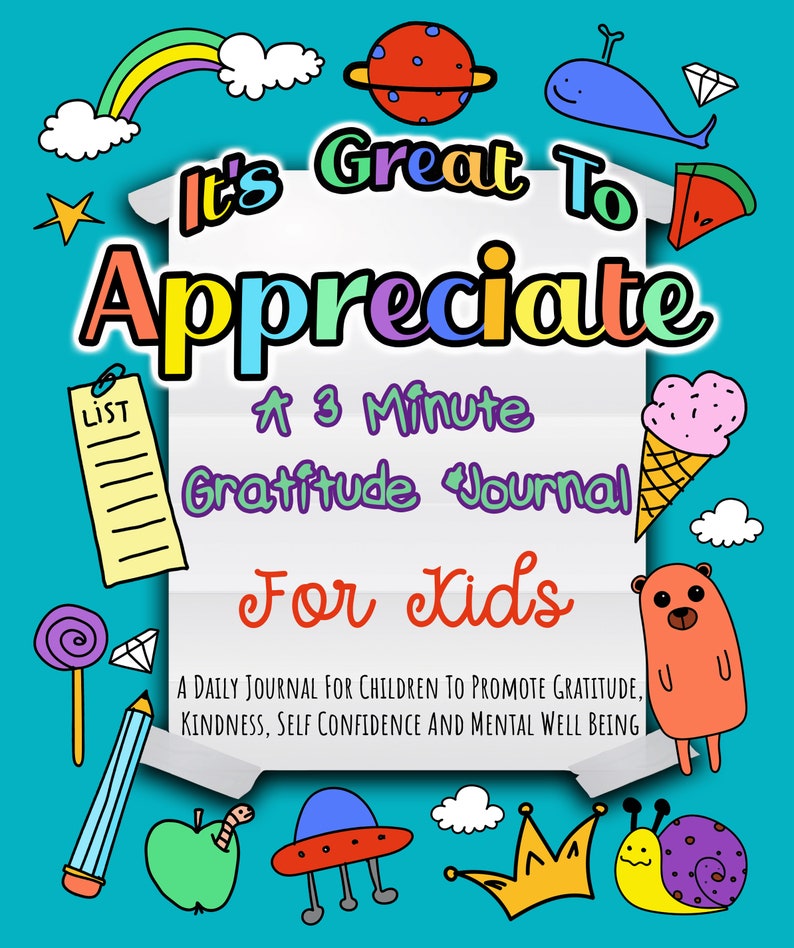 Printable 3 Minute Gratitude Journal for Kids Print and Use - Etsy