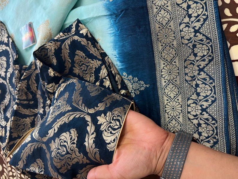 Beautiful New Moonga Silk Saree With Designer Stitched Blouse Indian