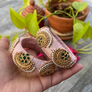 Handmade Maggam Work Bangle , Gift for Her, 2.6 Inches Size Bangle , No Alergy Material, Soft ...