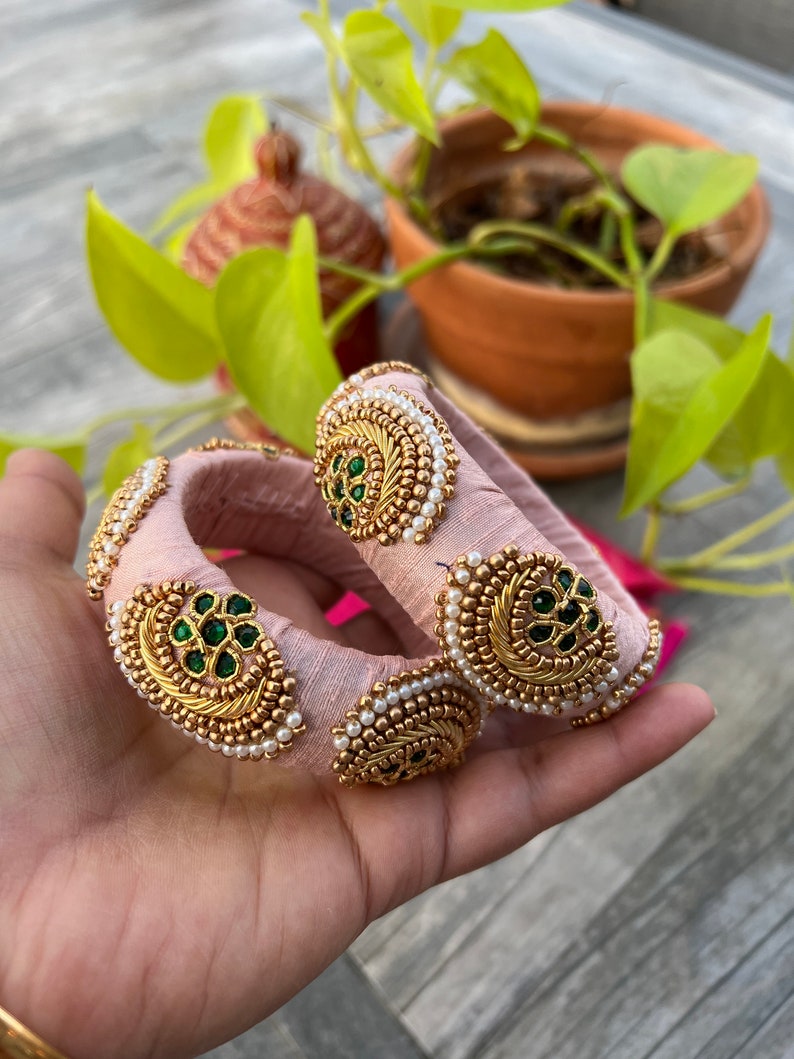 Handmade Maggam Work Bangle , Gift for Her, 2.6 Inches Size Bangle , No ...