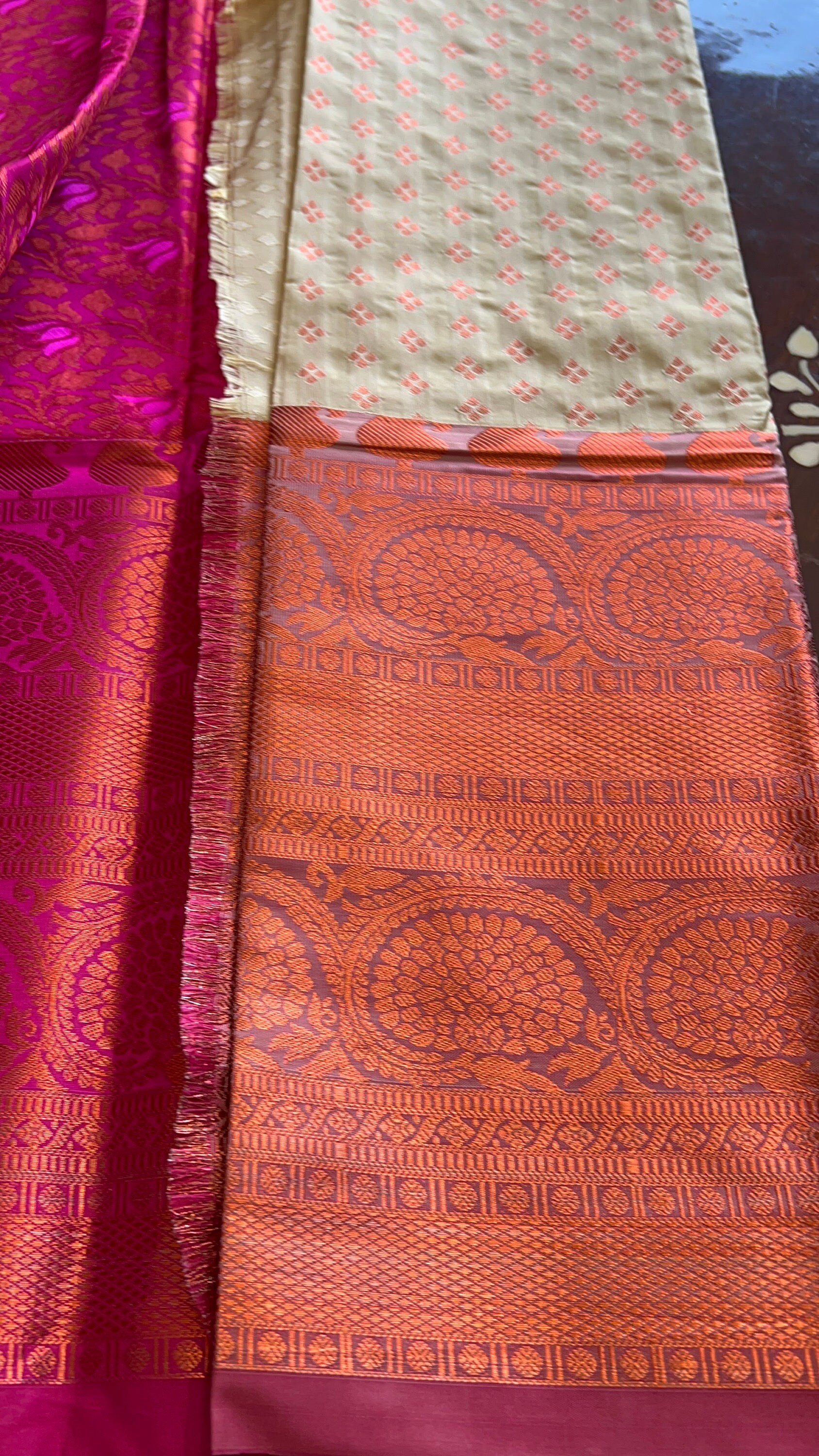 Pure Kanchi Pattu Saree With Matching Blouse Piece Attached . Gifting ...