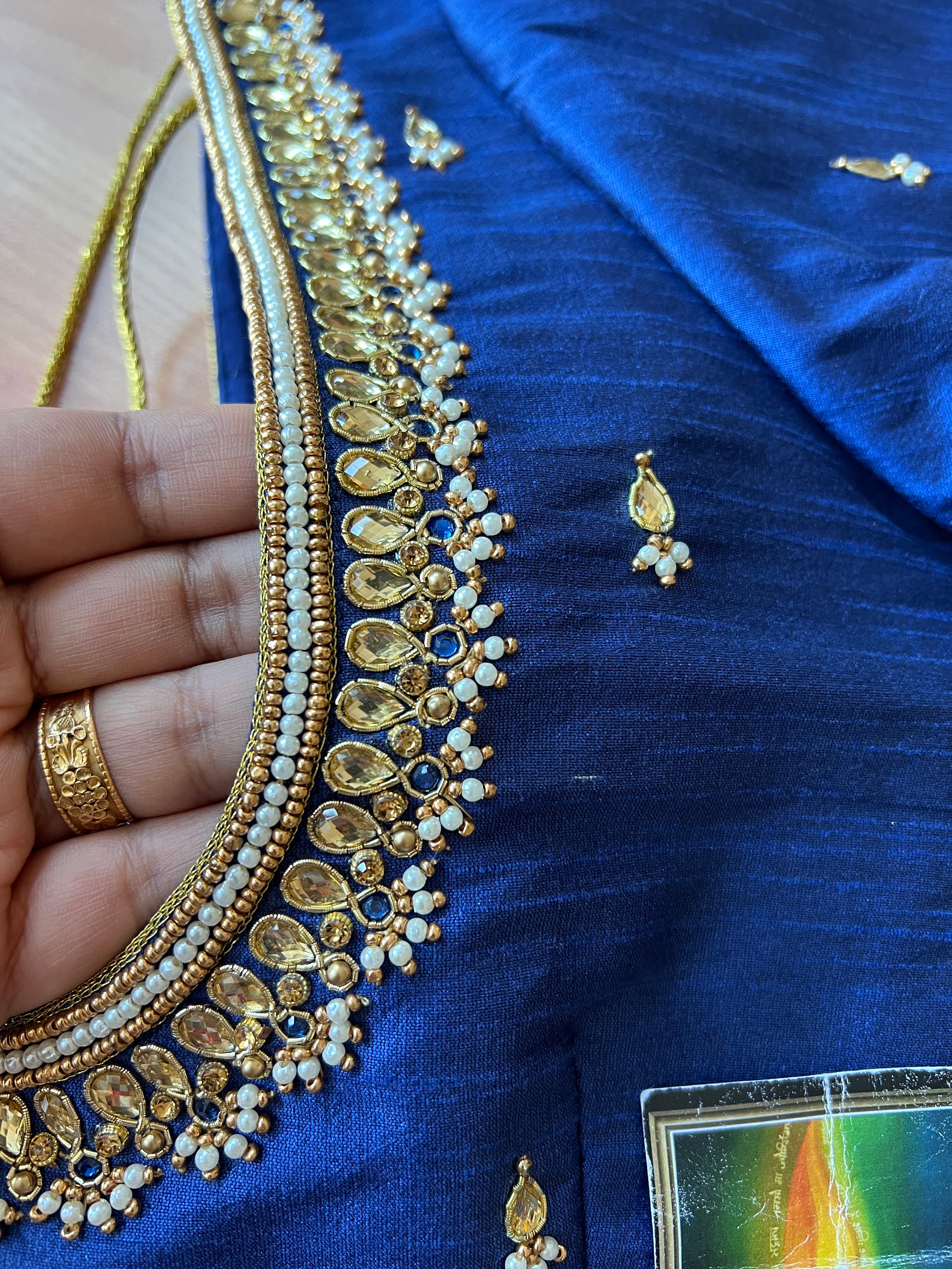 Designer Hand Embroidered, Maggam Work Blouse, Size Can Be Adjusted to ...