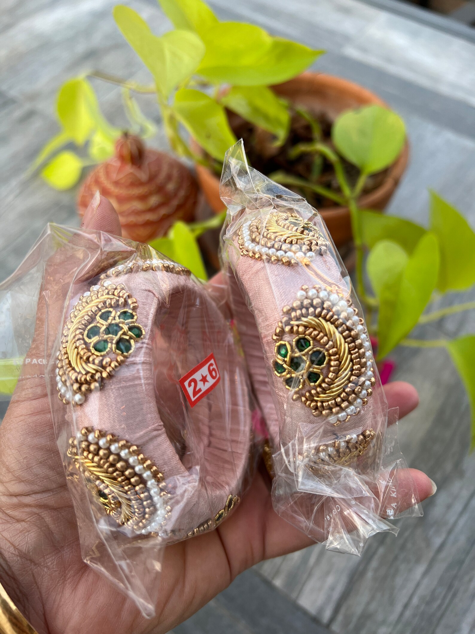 Handmade Maggam Work Bangle , Gift for Her, 2.6 Inches Size Bangle , No ...