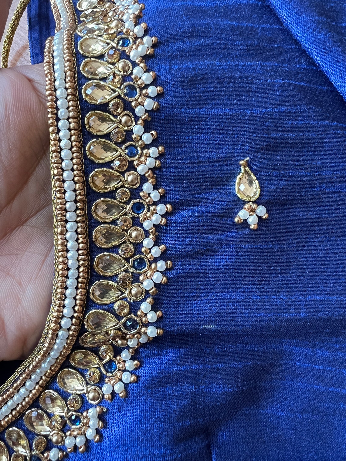 Designer Hand Embroidered, Maggam Work Blouse, Size Can Be Adjusted to ...