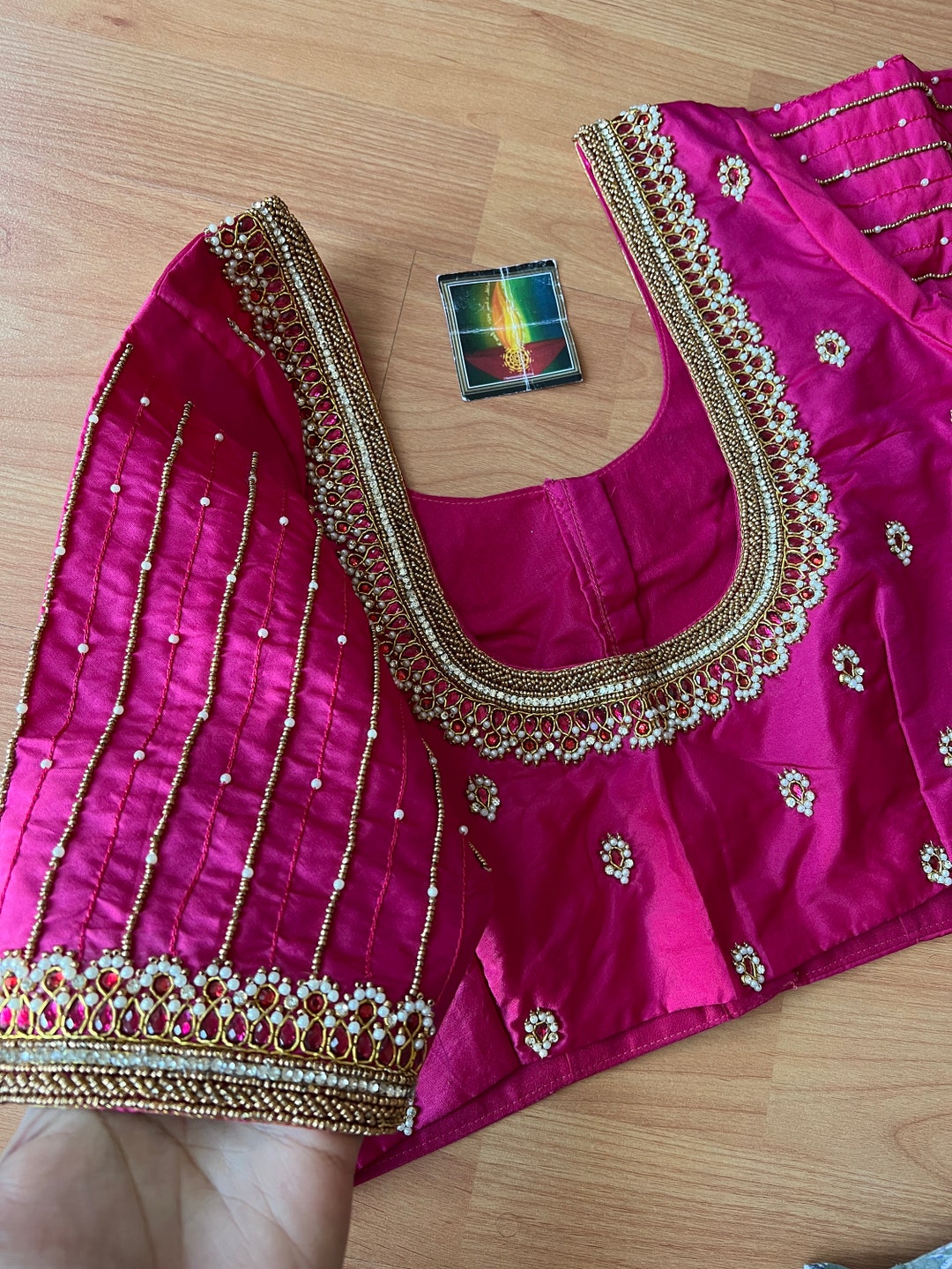 Designer Hand Embroidered, Maggam Work Blouse, Size Can Be Adjusted to ...
