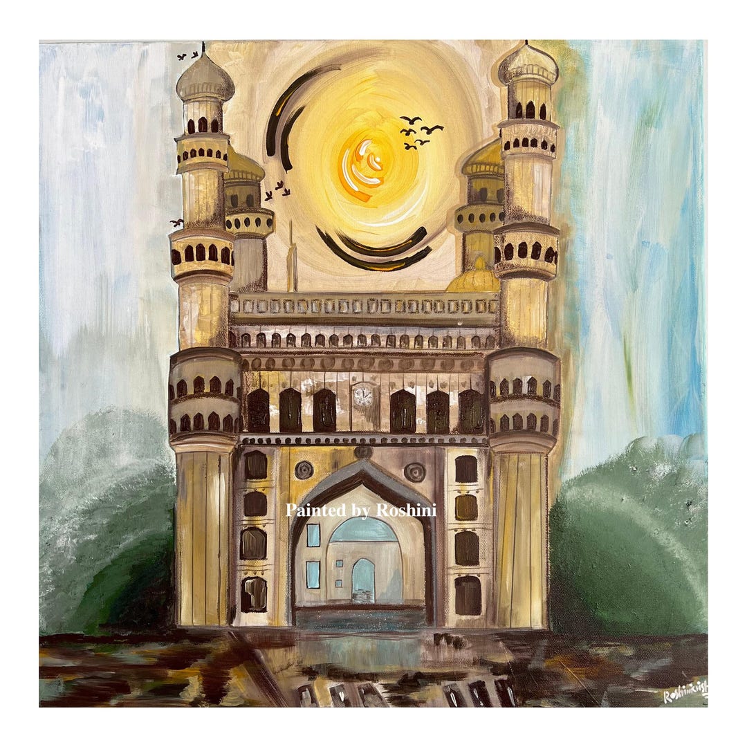 The Charminar, Print of Original Painting ,giclee on Glossy ...