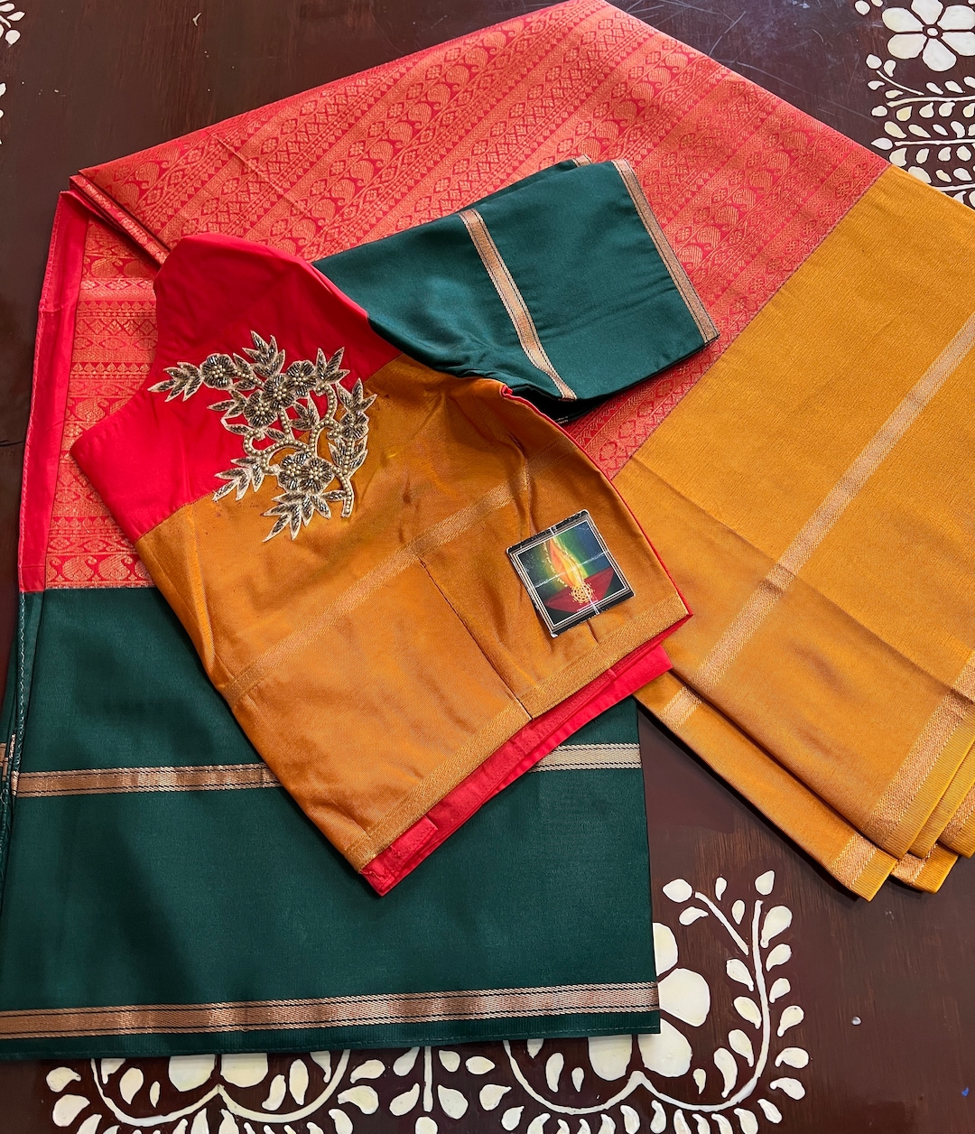 Pure Kanchi Pattu Powerloom Silk Saree Copper Zari,maggam Work Blouse ...
