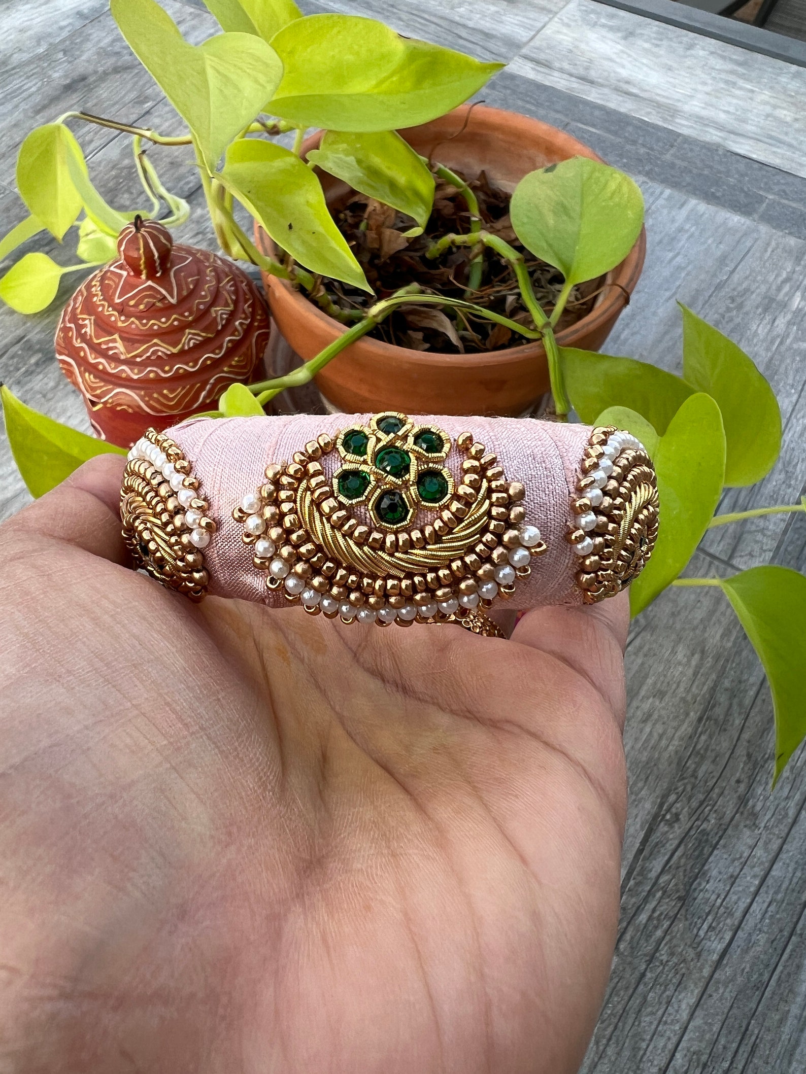 Handmade Maggam Work Bangle , Gift for Her, 2.6 Inches Size Bangle , No ...