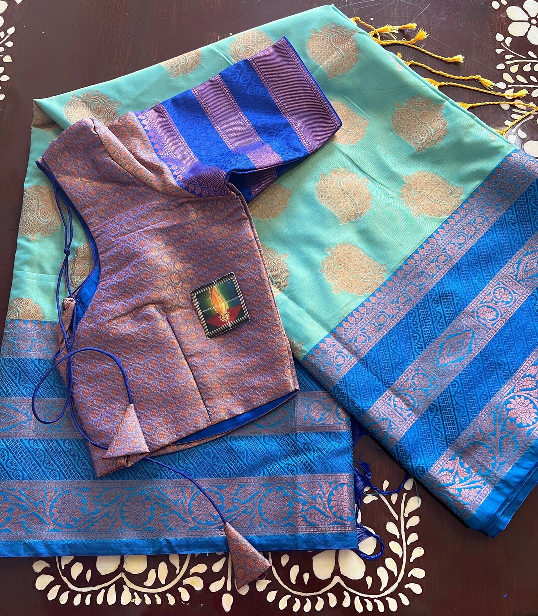 Beautiful New Light Weight Pure Pattu Saree With Designer Stitched ...