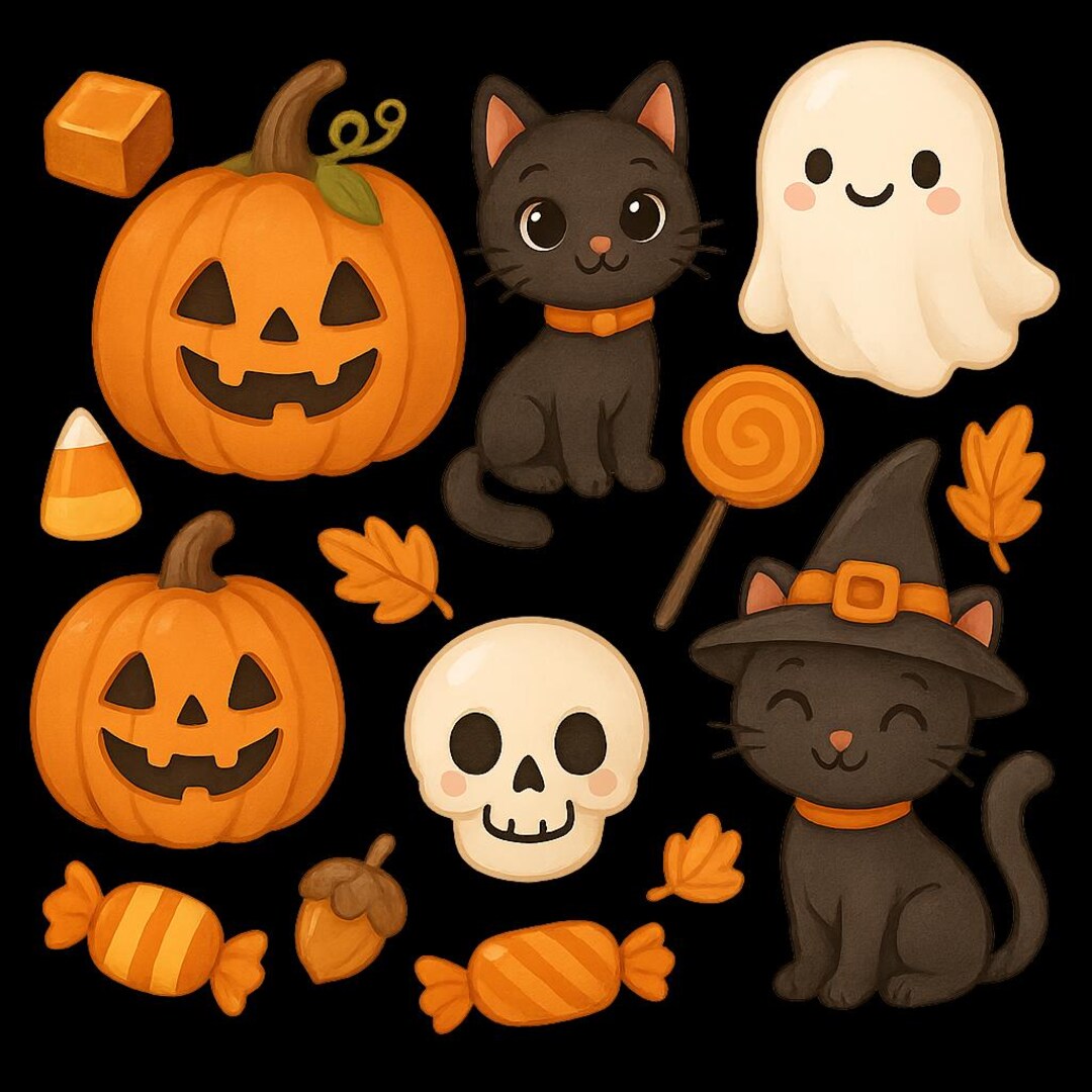 Halloween Clipart Pack of 25 - Etsy