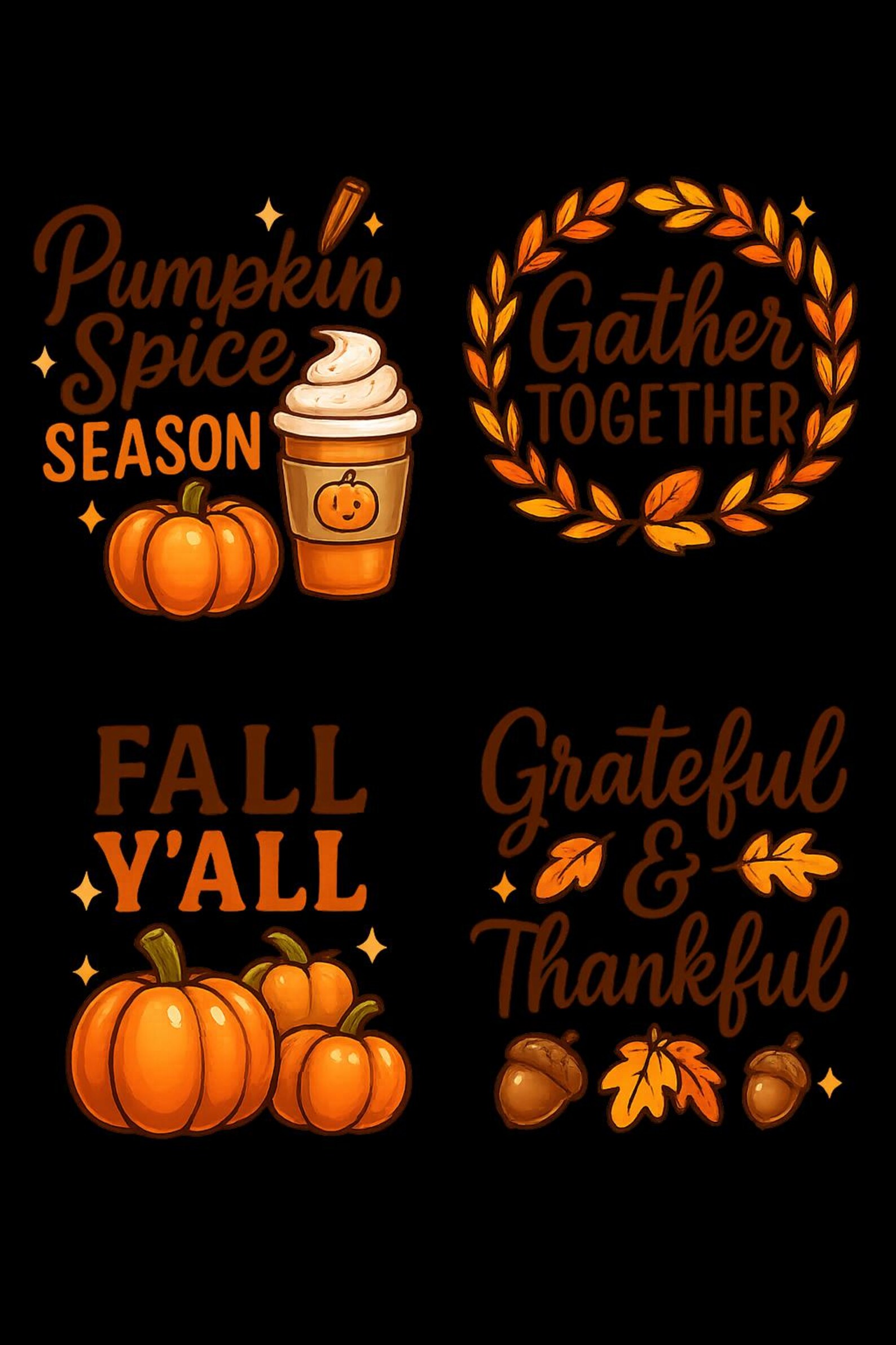 25 PNG Harvest/thanksgiving Clipart Pack - Etsy