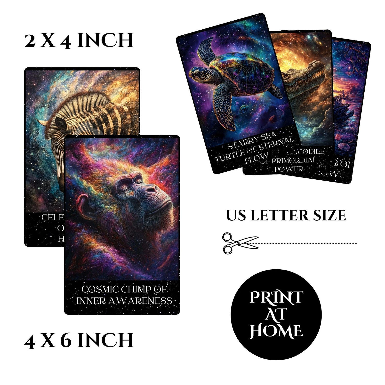 Ethereal Wilds: the Cosmic Animal Oracle Deck – Digital Download - Etsy