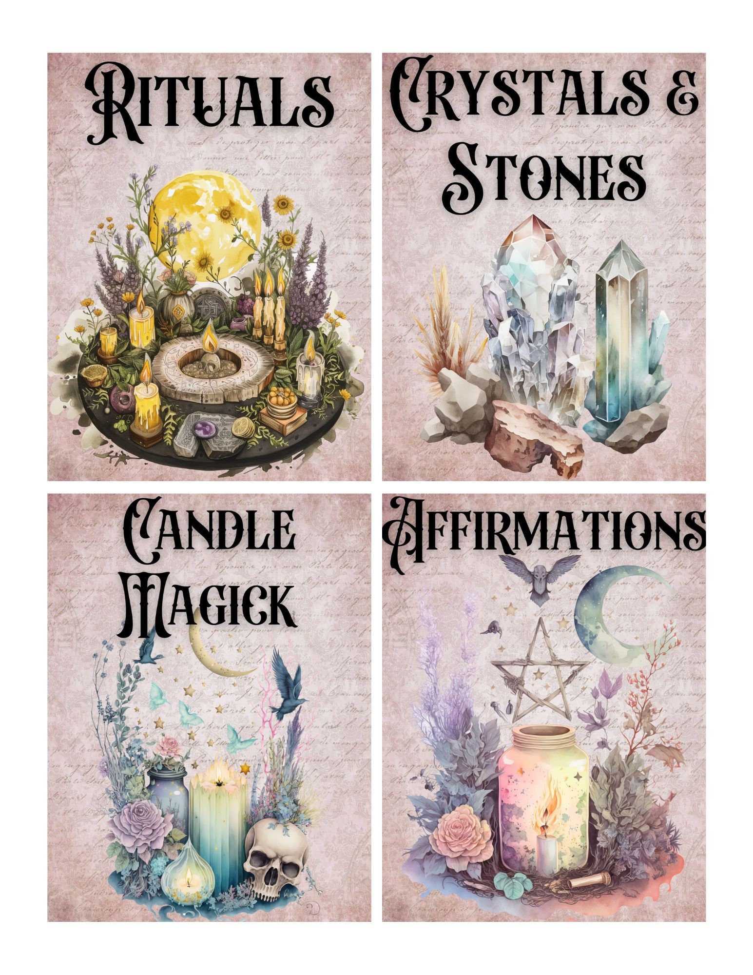Printable Book of Shadows Pages: Witchcraft Grimoire (digital Download ...
