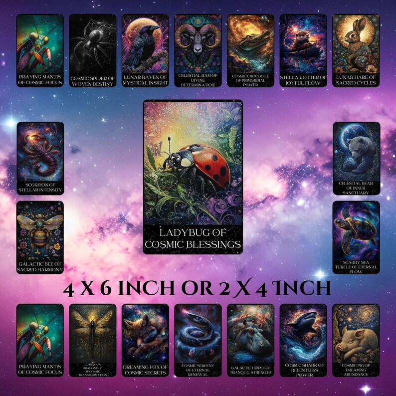 Ethereal Wilds: the Cosmic Animal Oracle Deck – Digital Download - Etsy