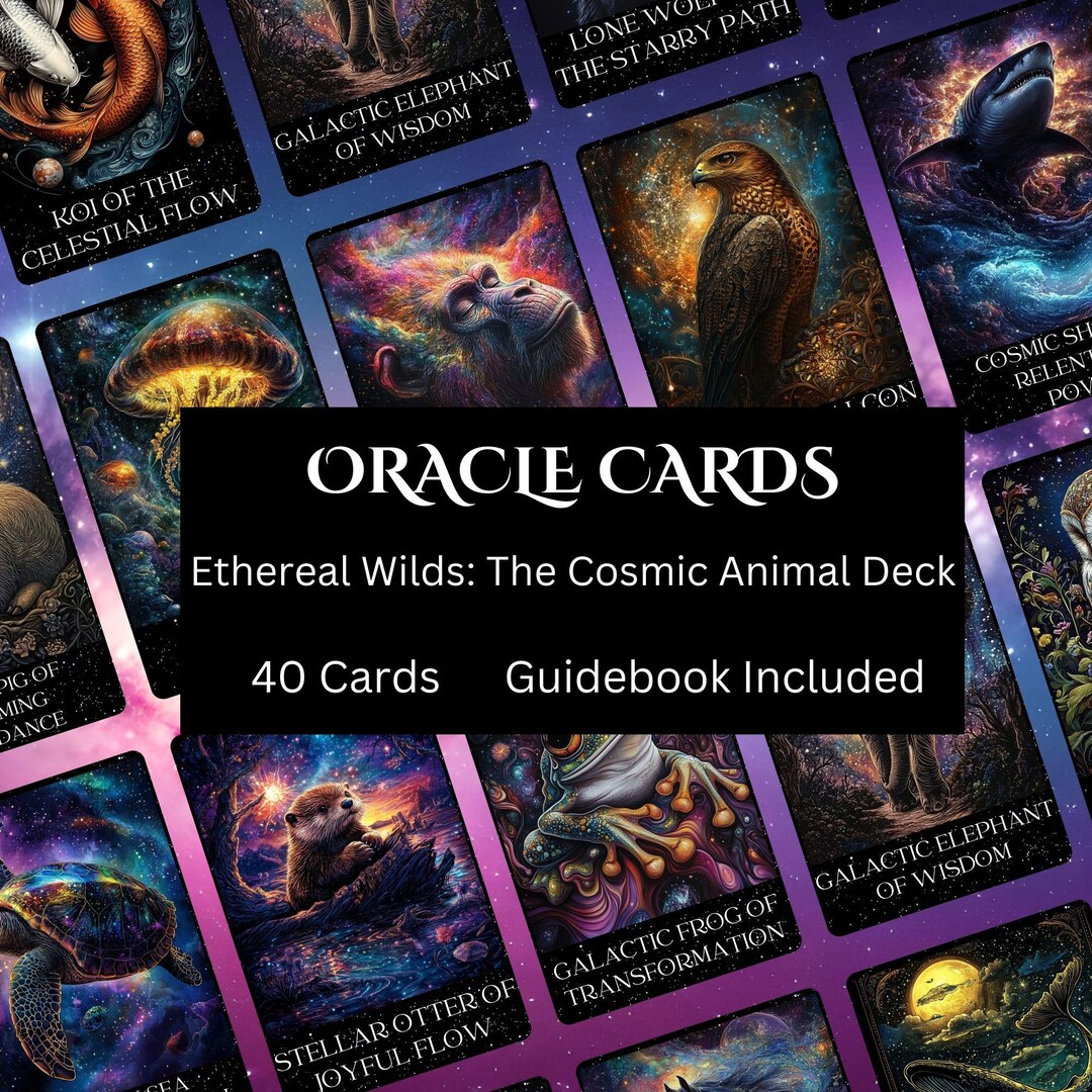 Ethereal Wilds: the Cosmic Animal Oracle Deck – Digital Download - Etsy