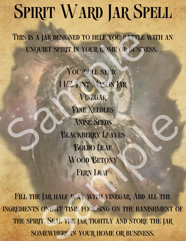 10 Printable Jar Spells - Etsy