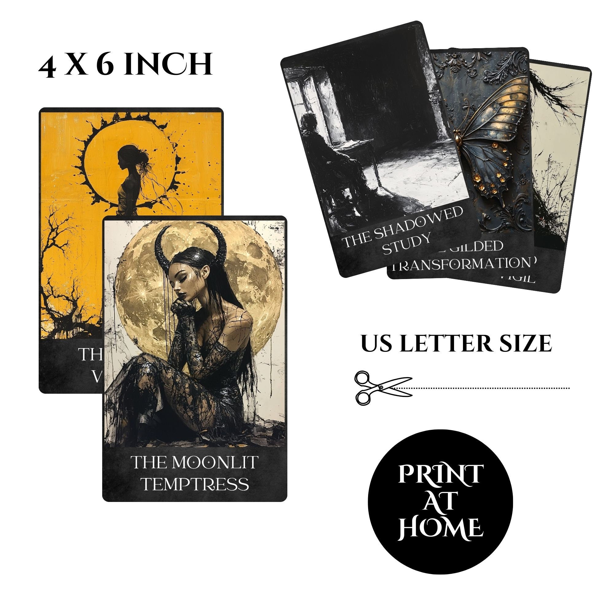 The Midnight Veil: A Gothic Oracle | 44-card Deck & Guidebook ...