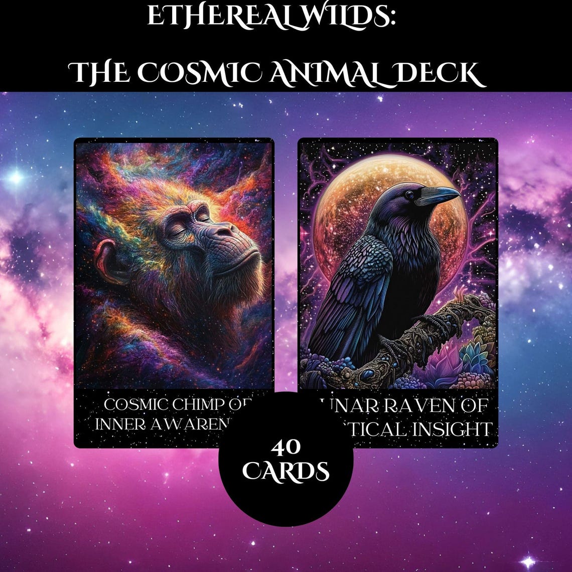 Ethereal Wilds: the Cosmic Animal Oracle Deck – Digital Download - Etsy