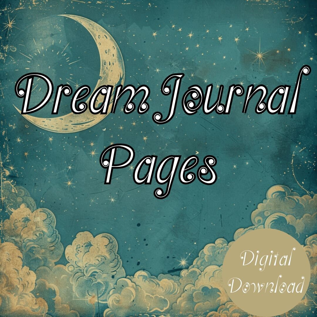 12 Printable Dream Journal Pages - Etsy
