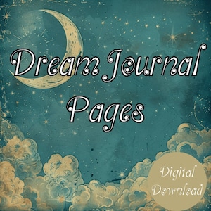 12 Printable Dream Journal Pages - Etsy