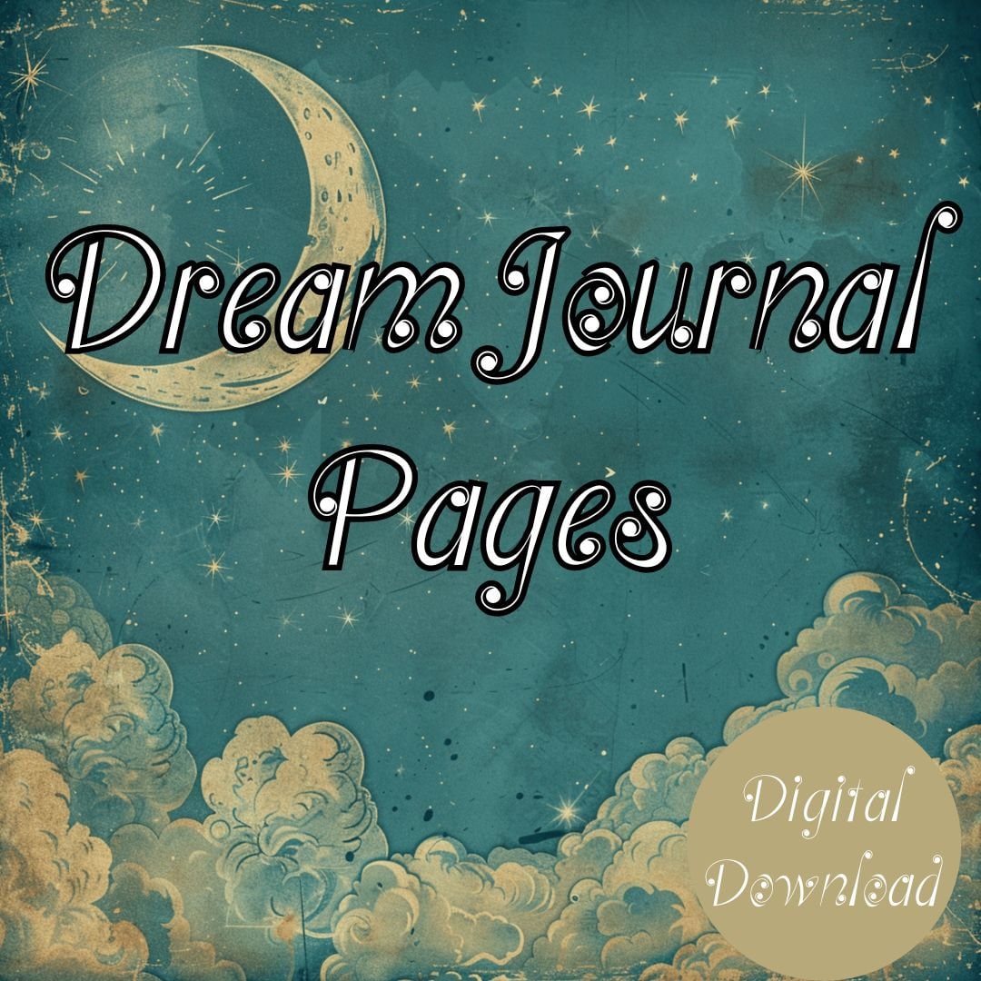 12 Printable Dream Journal Pages - Etsy