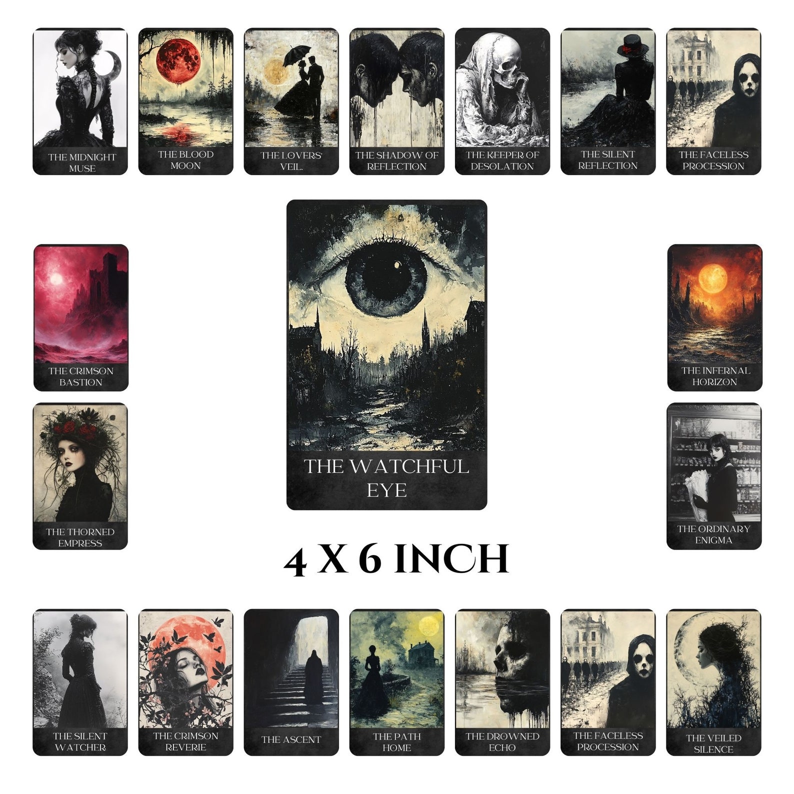 The Midnight Veil: A Gothic Oracle | 44-card Deck & Guidebook ...