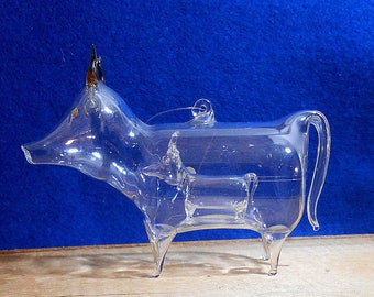Blown Glass Cow - Etsy