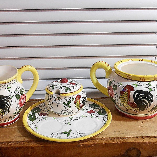 Rooster and Roses - Etsy