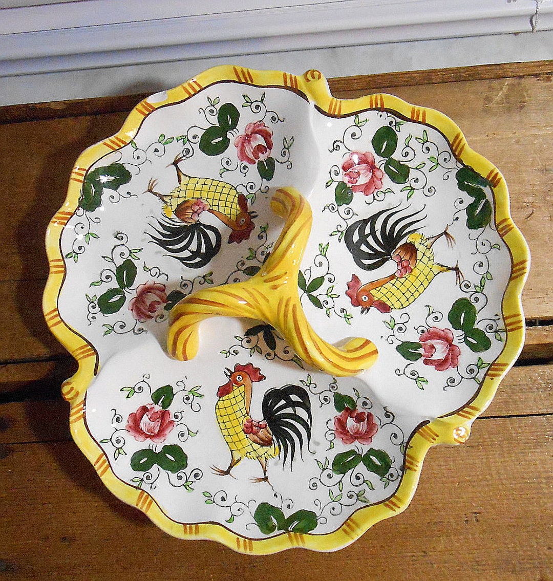 Rooster & Roses PY Party Hors D'oeuvres Ucagco Japan - Etsy