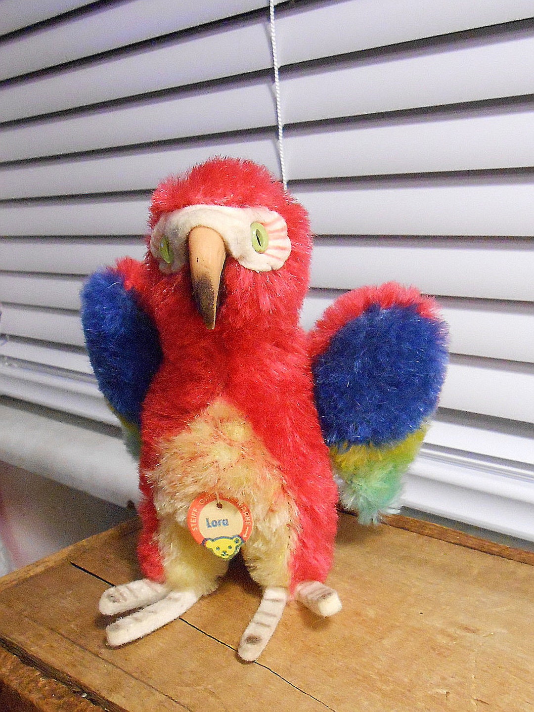 Vintage Larger 5 Steiff Lora Parrot, Mohair, Chest Tag - Etsy