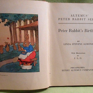 Antique 1921 Peter Rabbit Book by Linda Stevens Almond - Etsy
