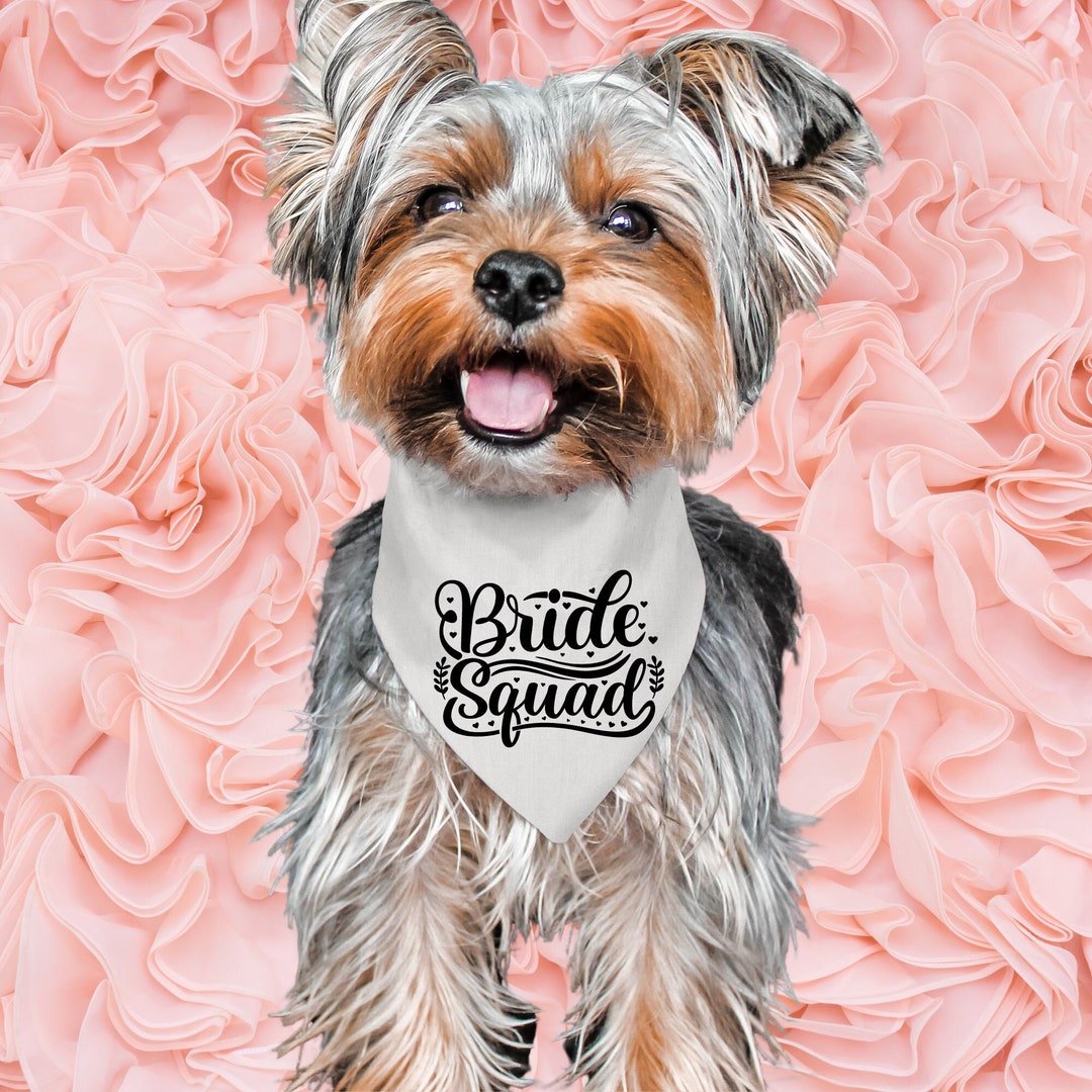 BRIDE SQUAD DOG Bandana Mom Said Yes Dog of Honour Proposal ...