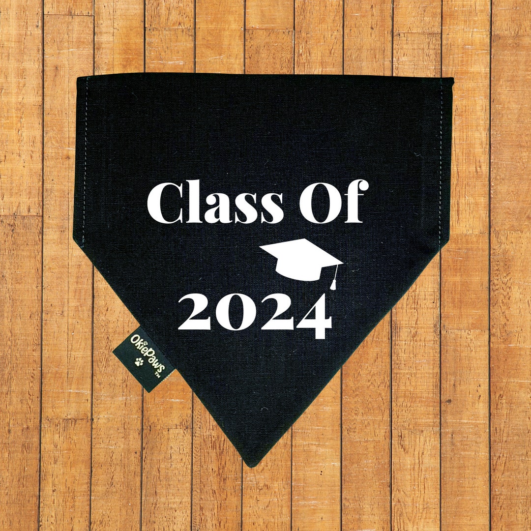 CLASS OF 2024, 2024 Graduation, Pet Bandana, Grads, Cat Graduation, Mom ...