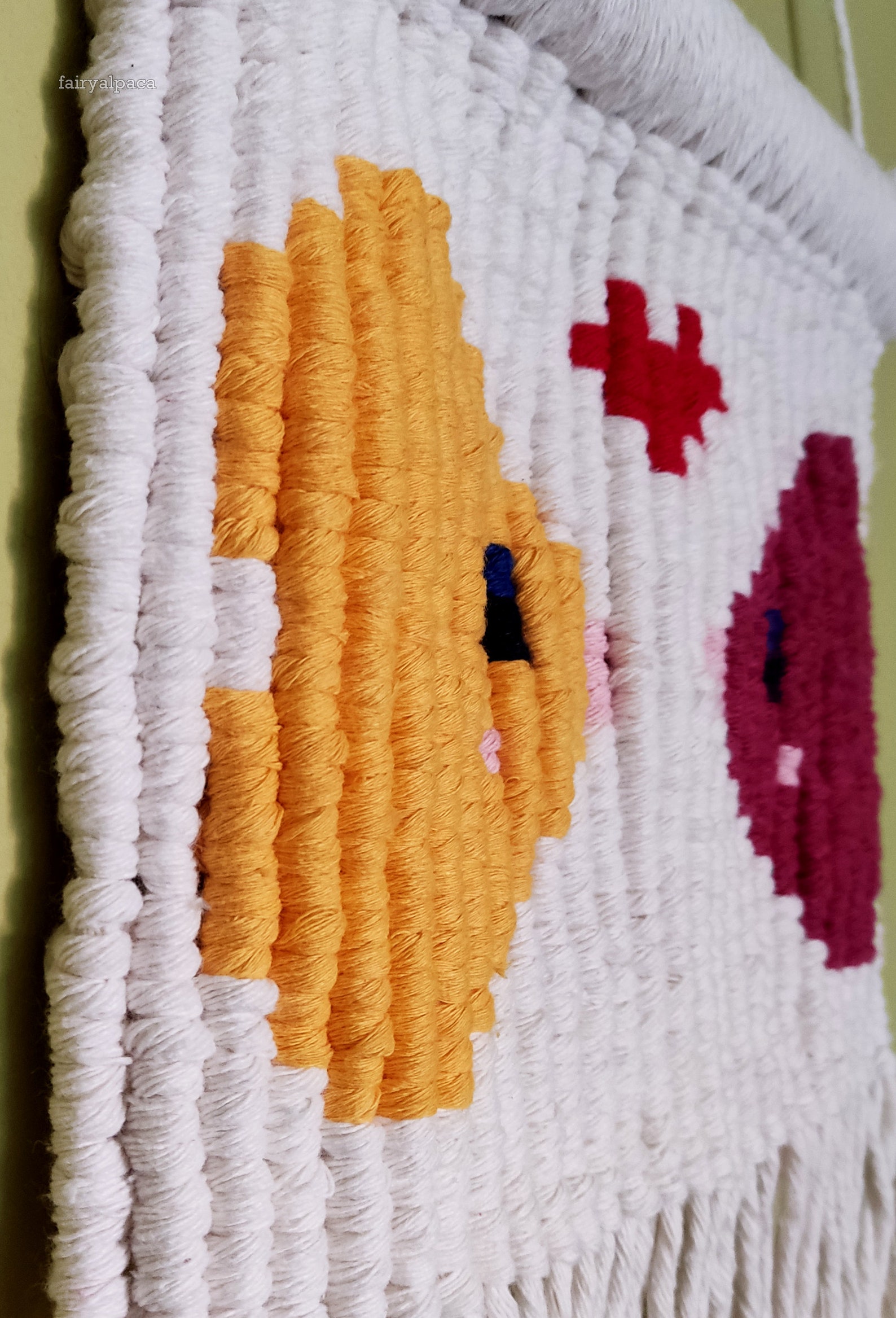 Pokemon Macrame Pixelart Luvdisc Love Yarn Wood Nature Boho Style Wall ...