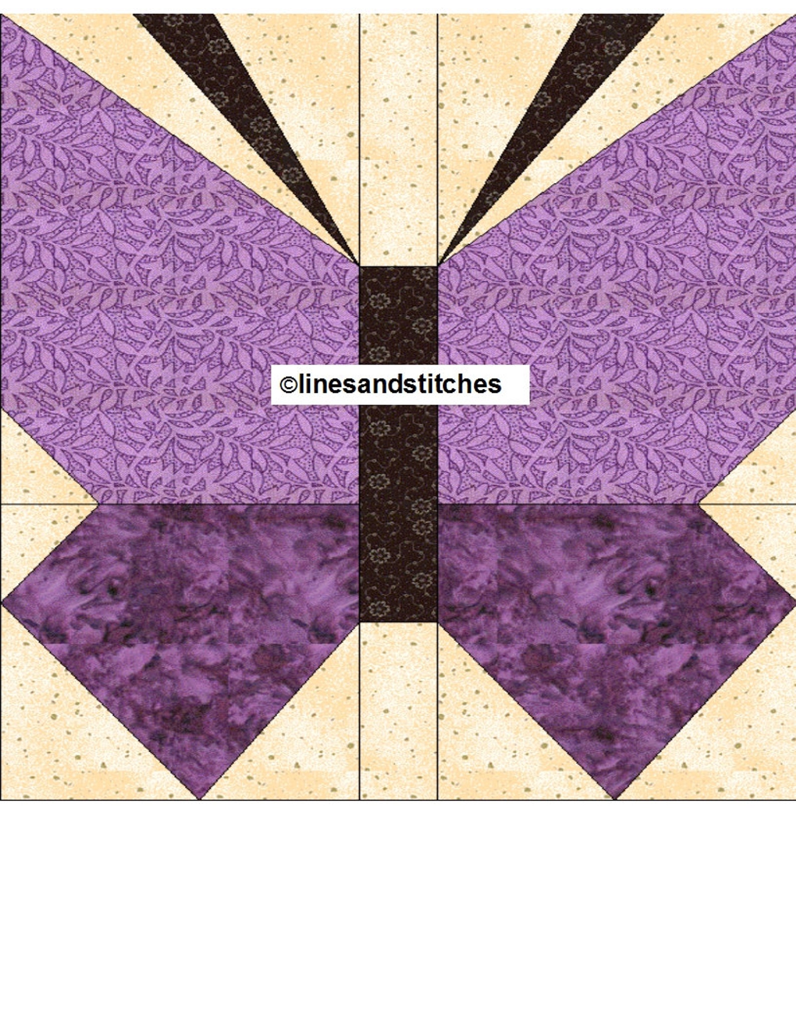 Butterfly Paper Piecing Quilt Block Pattern (PDF) - Etsy
