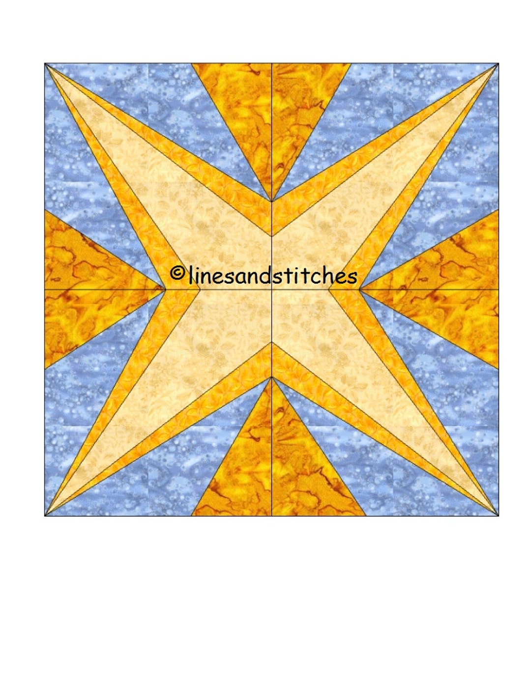 Star Gazing Paper Piece Quilt Block Pattern - Etsy