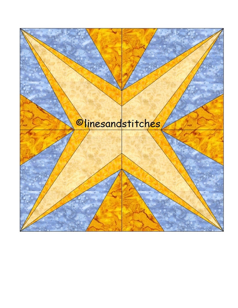 Star Gazing Paper Piece Quilt Block Pattern - Etsy