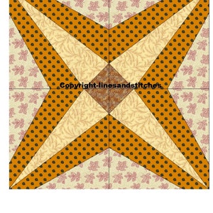 Bursting Star Paper Pieced Quilt Block Patten (PDF) - Etsy