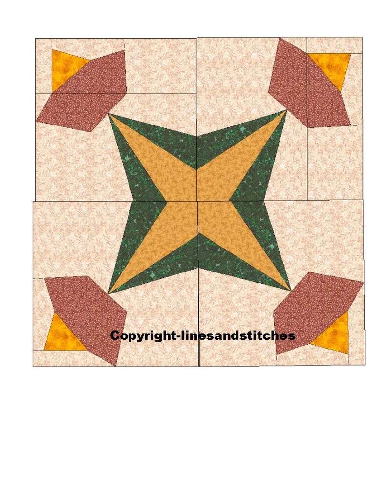 Prairie Flower Paper Piecing Quilt Block Pattern (PDF) - Etsy