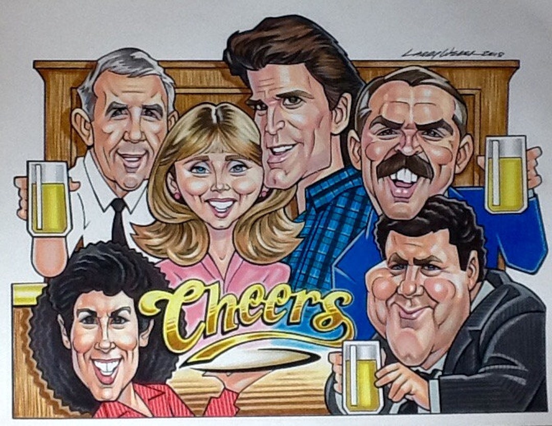 CHEERS Caricature Art Print - Etsy