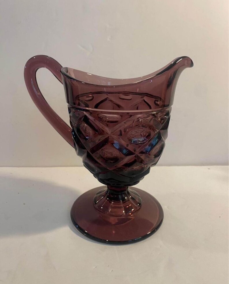1970’s Viking Amethyst Diamond Pattern Pitcher Creamer - Etsy