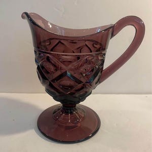 1970’s Viking Amethyst Diamond Pattern Pitcher Creamer - Etsy