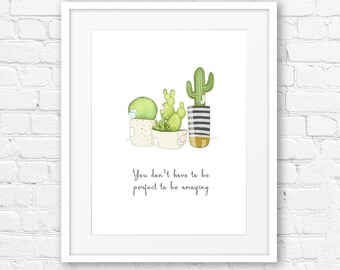 Succulent Quote Art | Etsy