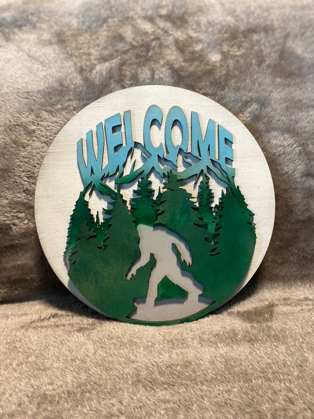 Bigfoot / Yeti - Believe / Welcome Wood Sign - Etsy