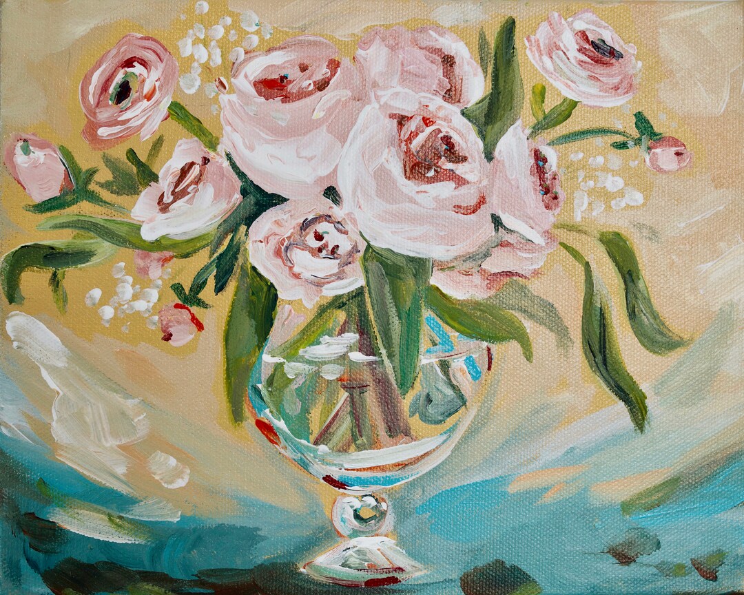 Peonies Abstract Painting Fine Art Print - Etsy