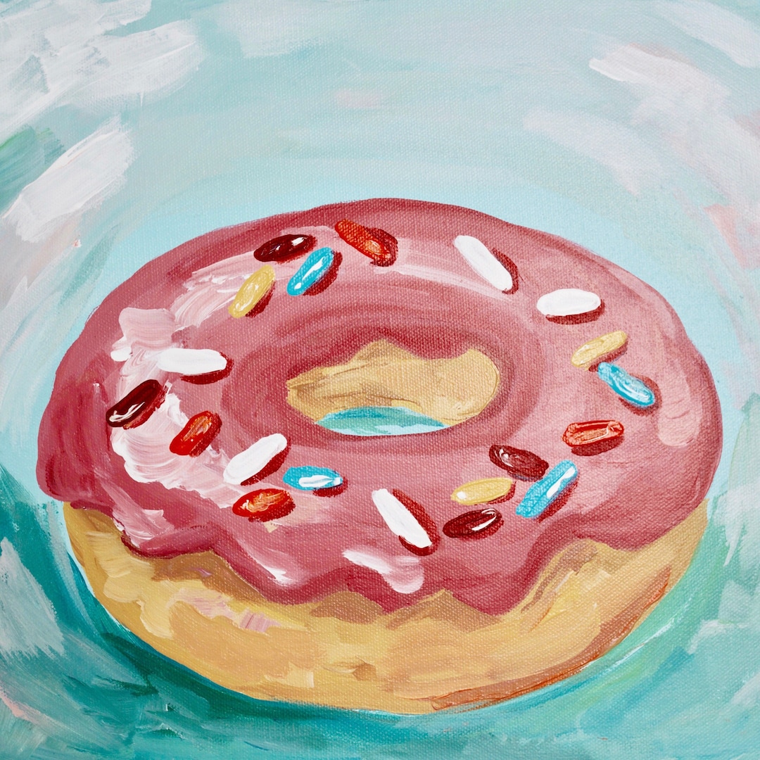 Donut Painting Fine Art Print - Etsy